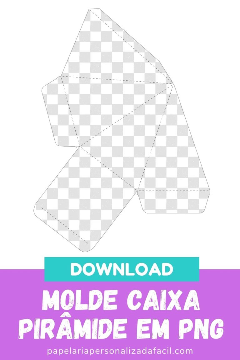 GRÁTIS: Molde Caixa Pirâmide PNG Fundo Transparente - Papelaria ...